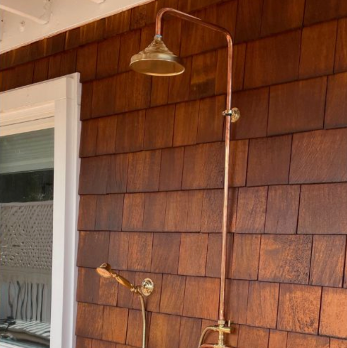 Outdoor Showers, Copper Shower Fixtures, Outdoor Copper ShowerHeads ...